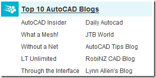 JTB World Blog: Top 10 AutoCAD Blogs includes JTB World